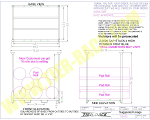 Pad Racks | Heavy Duty Carpet Pad Racks - Tier-Rack