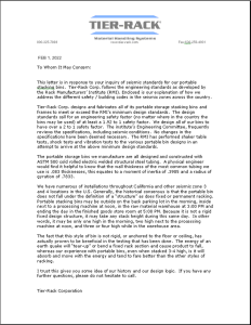 Seismic Proof Storage Racks | Warehouse Storage Solutions - Tier-Rack