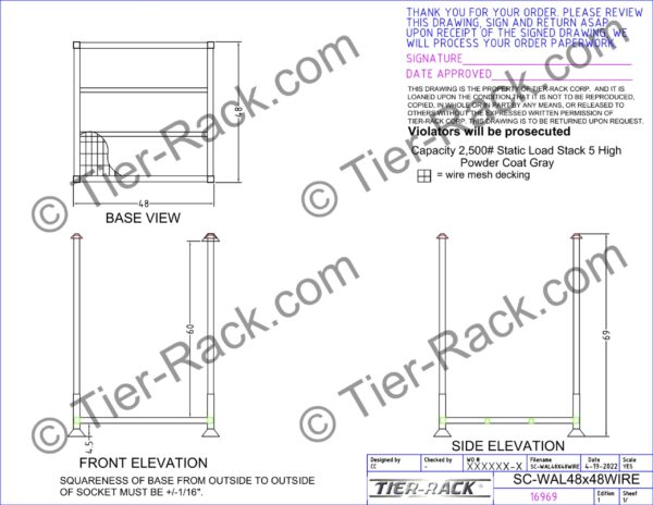 Wire Bottom Stack Rack | Durable Warehouse & Storage Rack