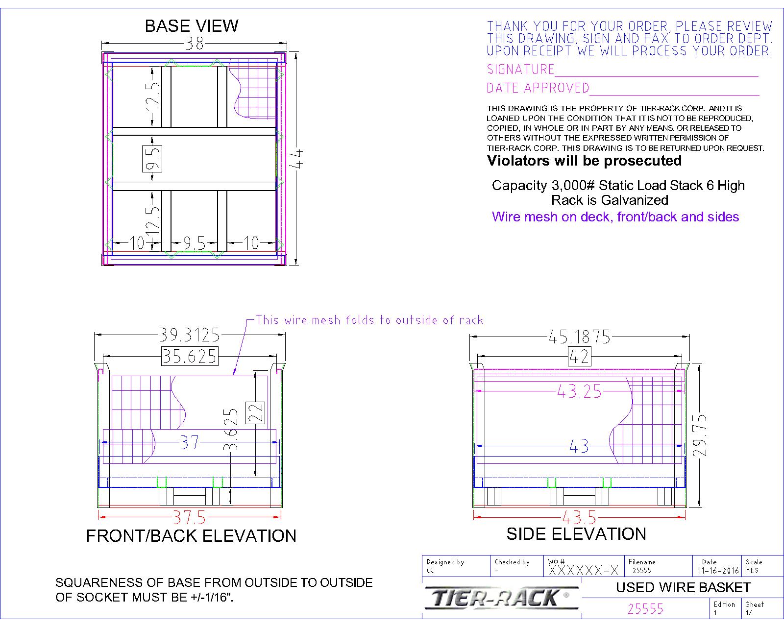 U-01104 - Tier-Rack Custom Warehouse Racks, Stack Racks, Pad Racks ...