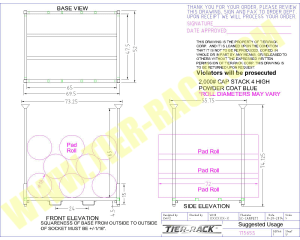 Order Pad Racks | Carpet Pad Racks for Warehouses - Tier-Rack