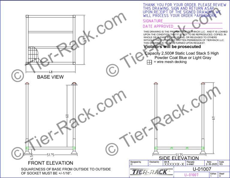U-01007 - Tier-Rack Custom Warehouse Racks, Stack Racks, Pad Racks ...